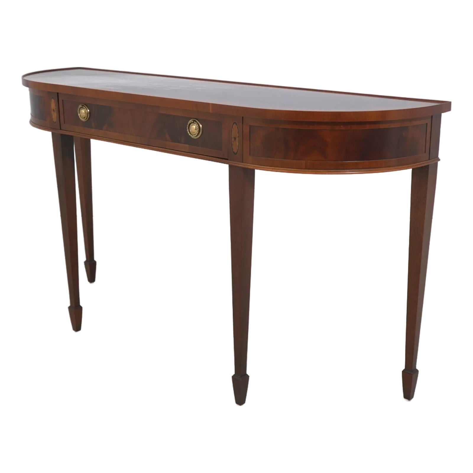 Hekman Federal Flame Mahogany 1 Drawer Console Table | Chairish