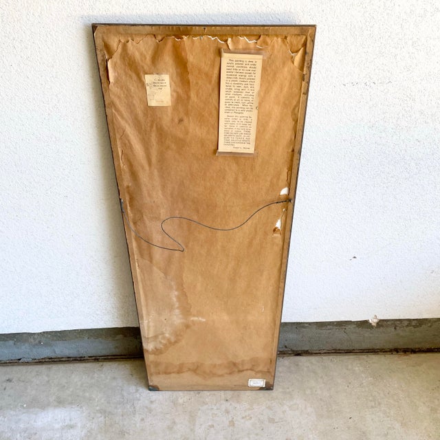 1960s Mid Century Modern Framed Acrylic Painting by Oregon Artist ...