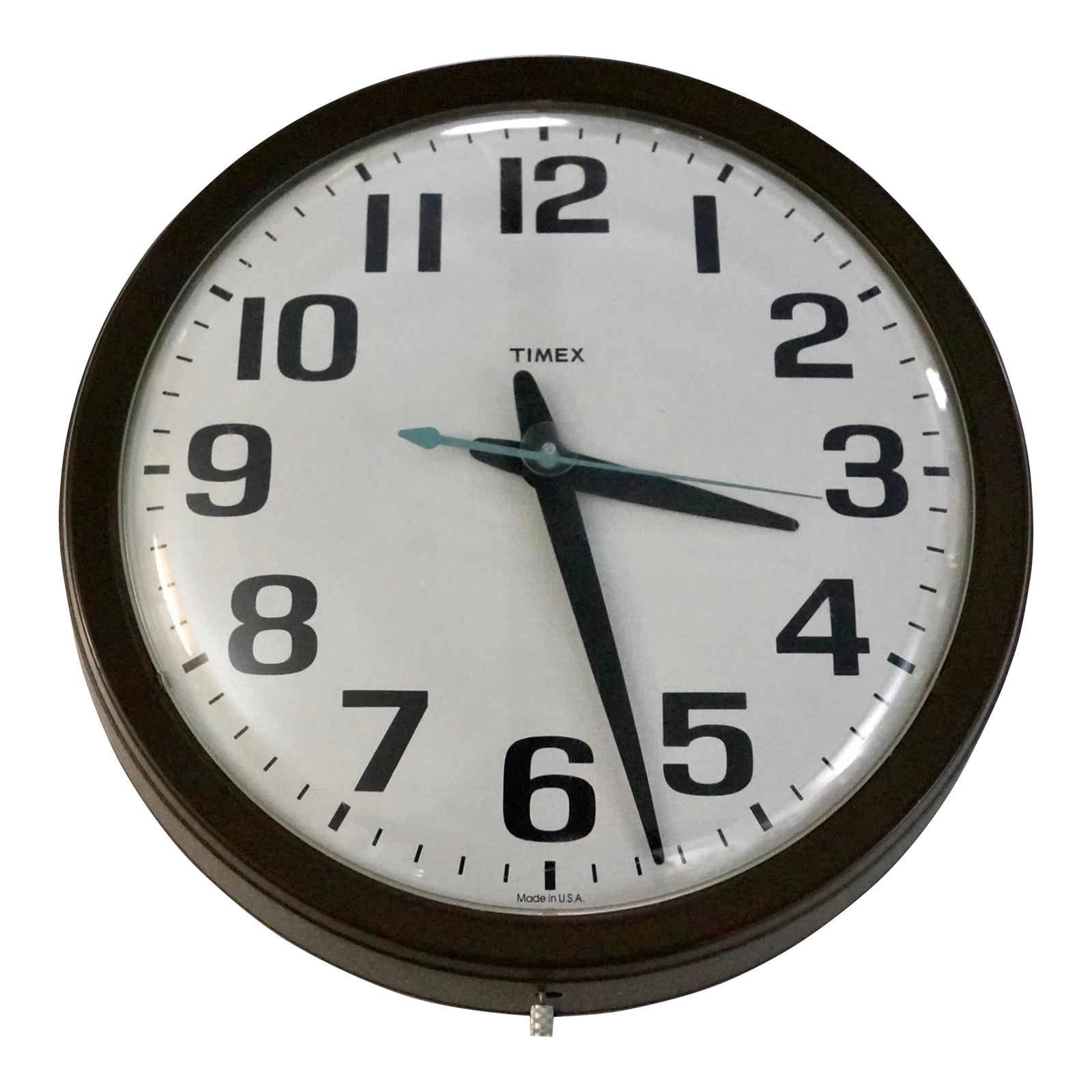 1940’s Industrial Era Mid-Century Modern Time Wall Clock | Chairish