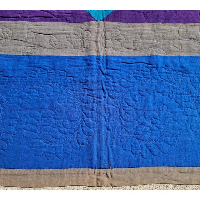 Amish All Wool Lancaster Co. Pa Diamond in a Square Quilt | Chairish