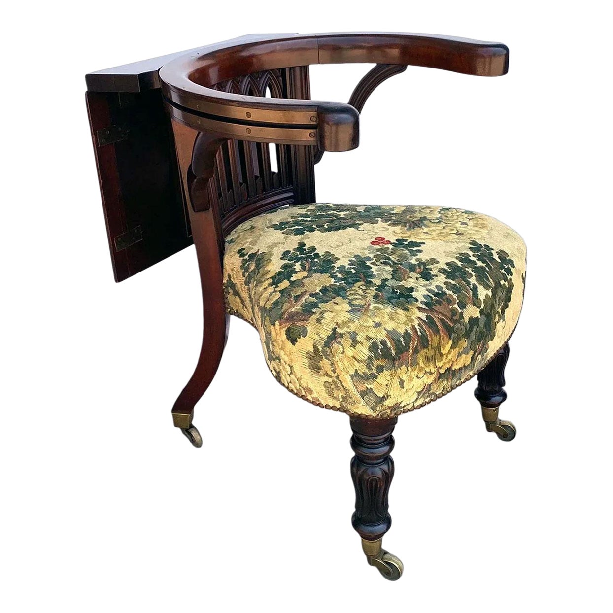 Rare English Morgan & Saunders Mahogany Metamorphic Reading Chair ...