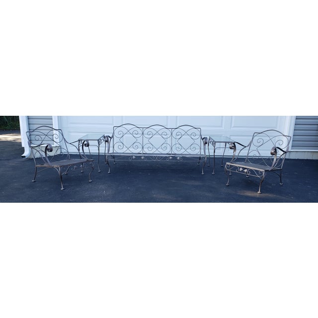 Vintage Meadowcraft Outdoor Seating Group With Matching Tables | Chairish