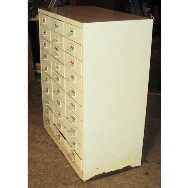 Mid 20th Century Vintage Industrial Multi Drawer Metal Cabinet | Chairish