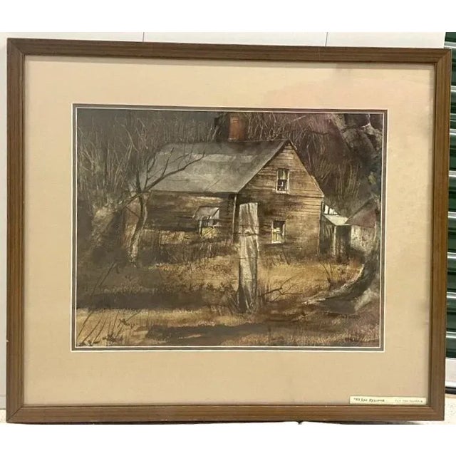 Mid 20th Century Rea Redifer Original Rustic Landscape Watercolor ...