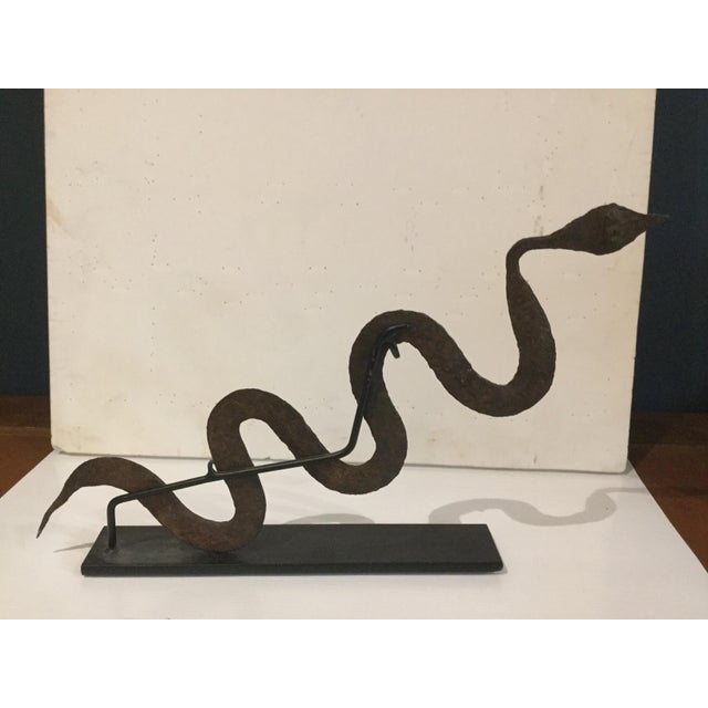 African Tribal Currency Snake Sculpture | Chairish