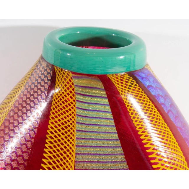 Ken and Ingrid Hanson Signed 2019 Art Glass Vase | Chairish
