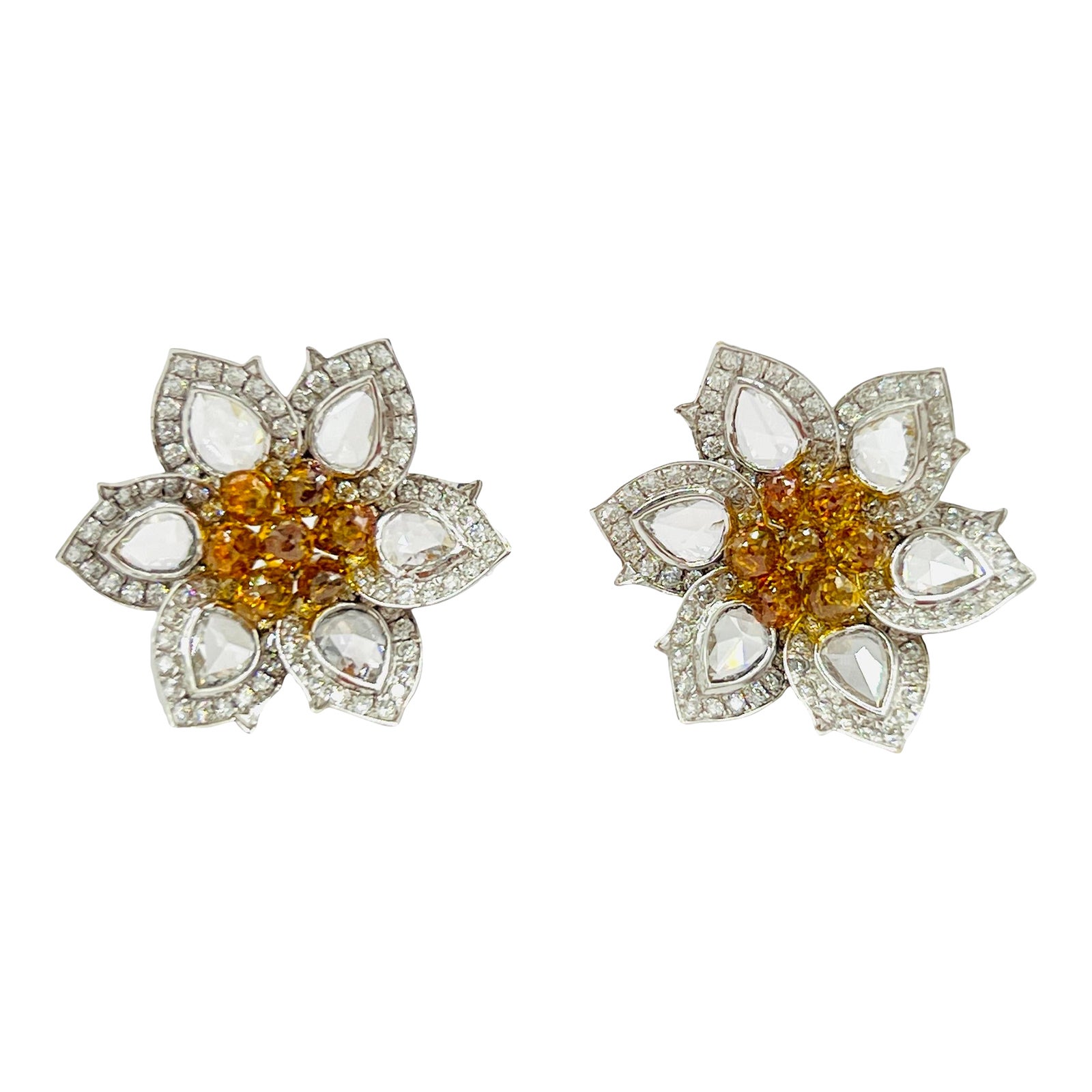 Mid 20th Century Rose Cut Pear Shape, Round & Briolette Diamond ...