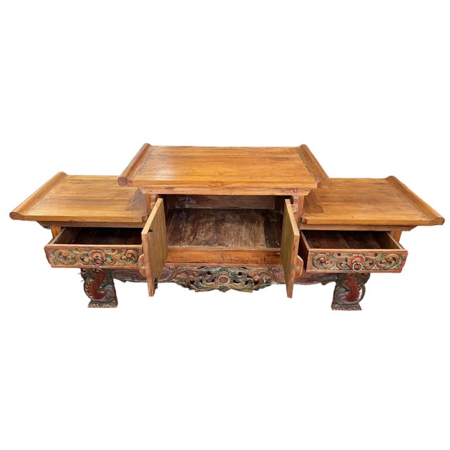 Vintage Balinese Altar Cabinet/Sideboard | Chairish