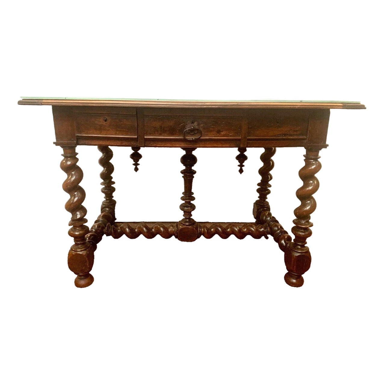 Louis XIII Carved Walnut Desk, 1800s | Chairish