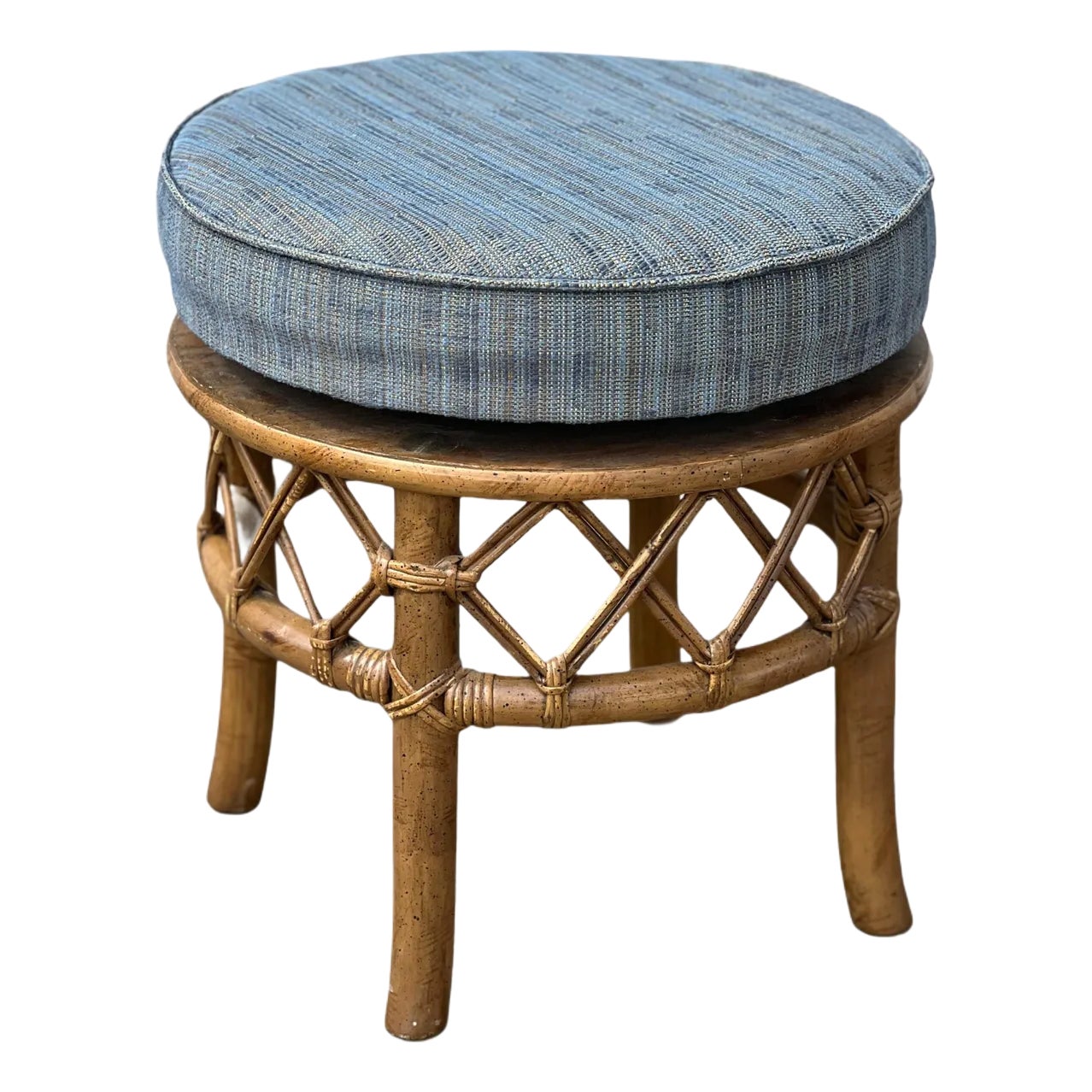 Ficks Reed Style Bamboo Stool | Chairish