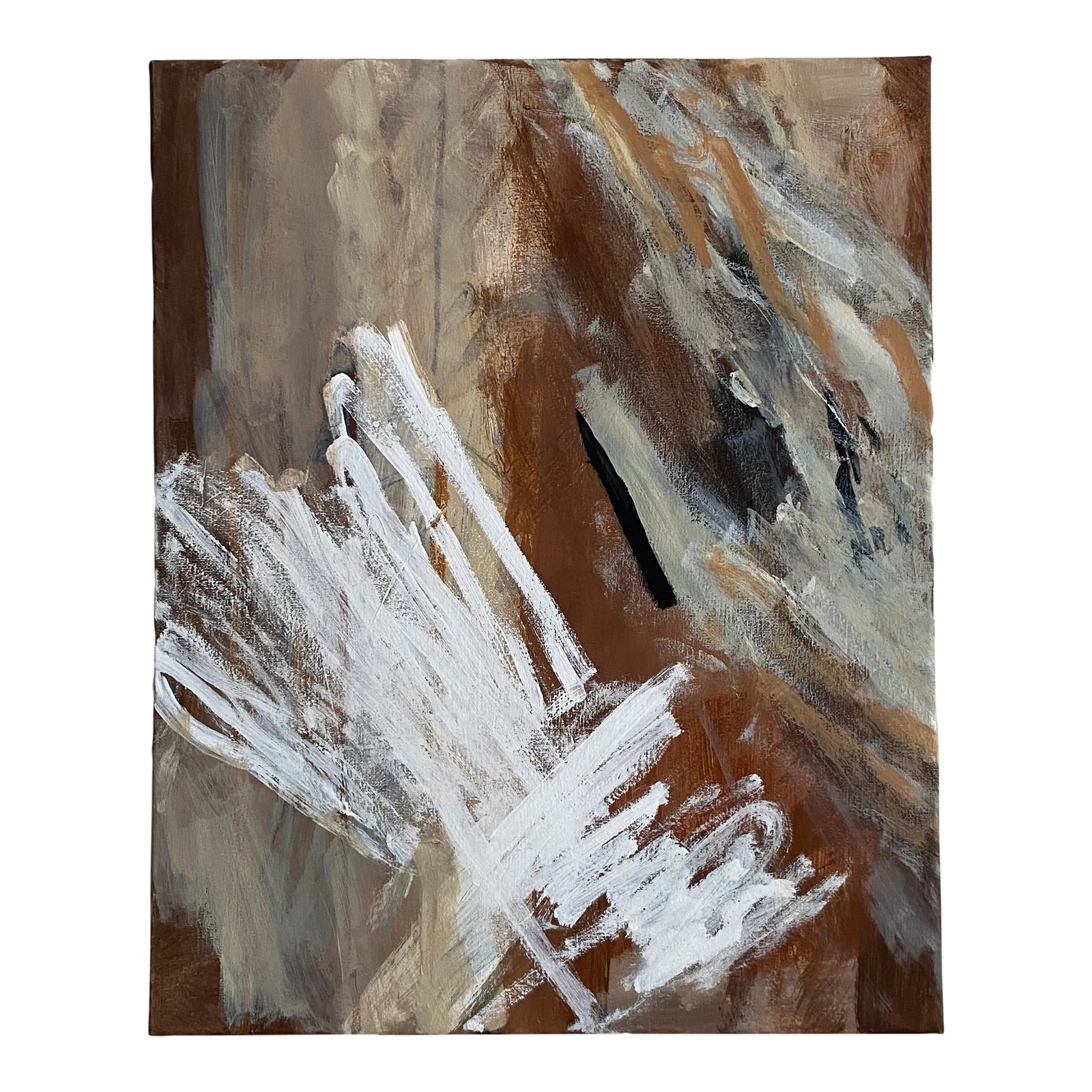 “Learning to Control” 2023 Neutral Abstract Expressionist Painting ...