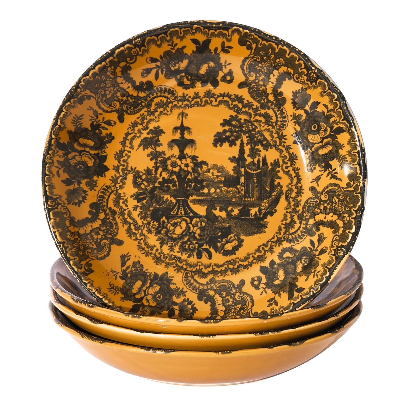 Vintage Sakura Plates- Set of 4 | Chairish