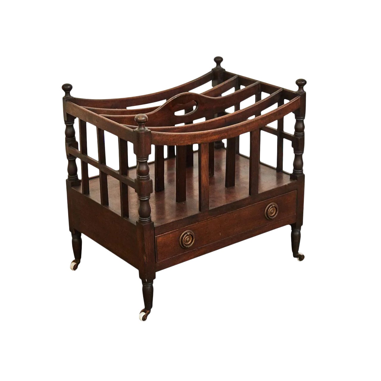 Regency Canterbury Magazine Rack | Chairish