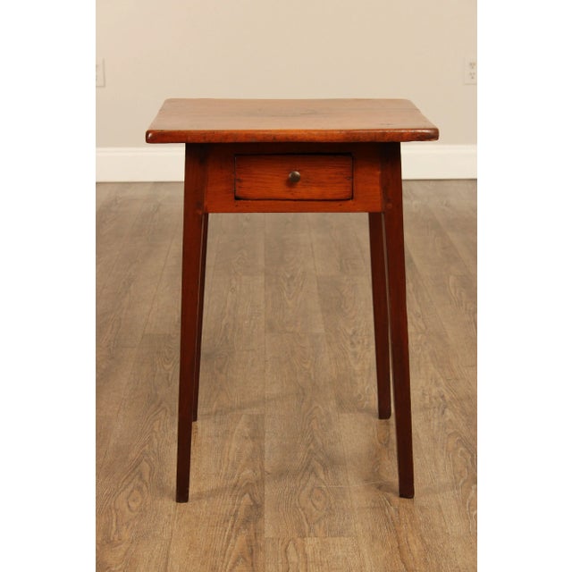 Antique Federal Softwood Single Drawer Splayed Leg Work Table ...