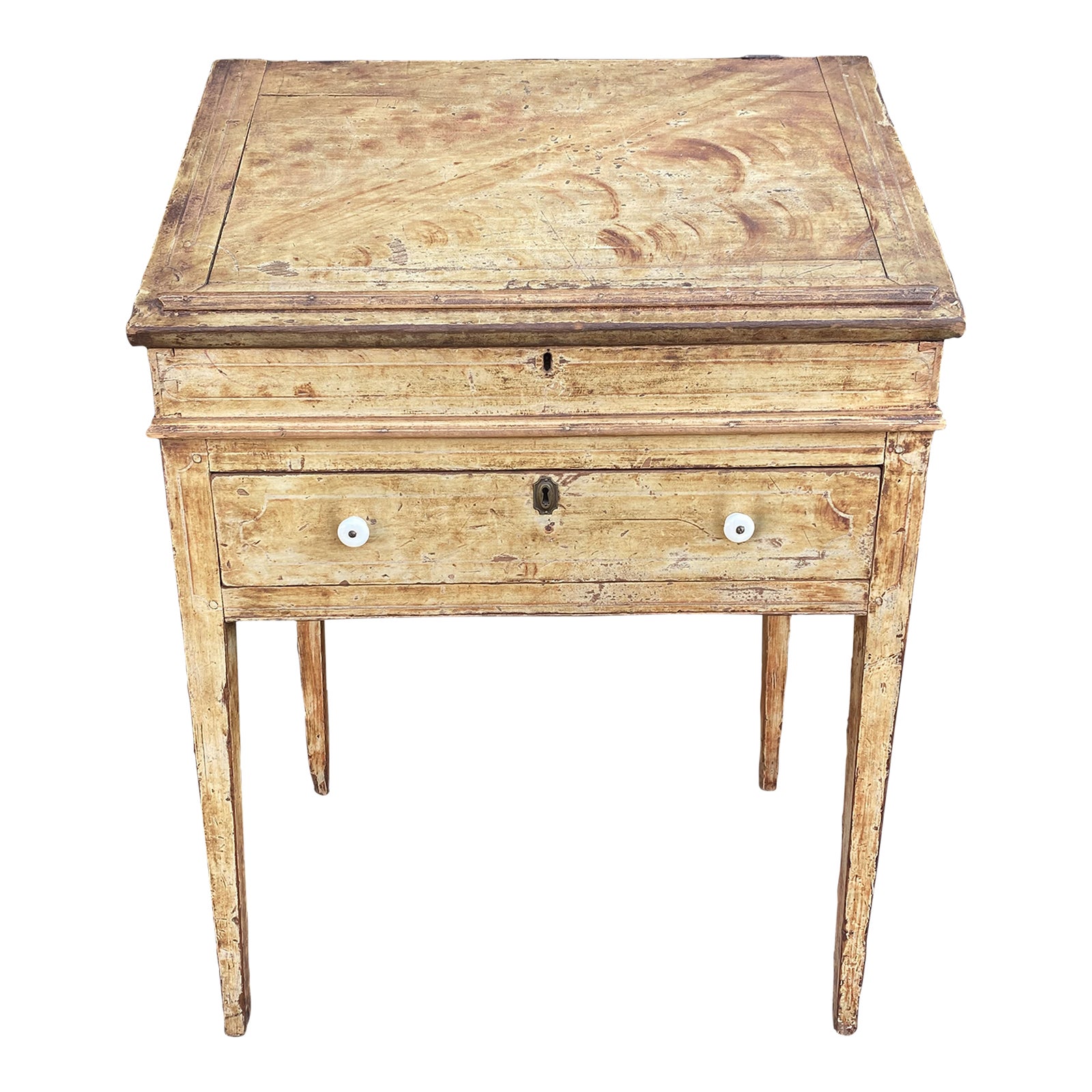 19th Century Antique Pennsylvania Poplar Schoolmasters Desk | Chairish