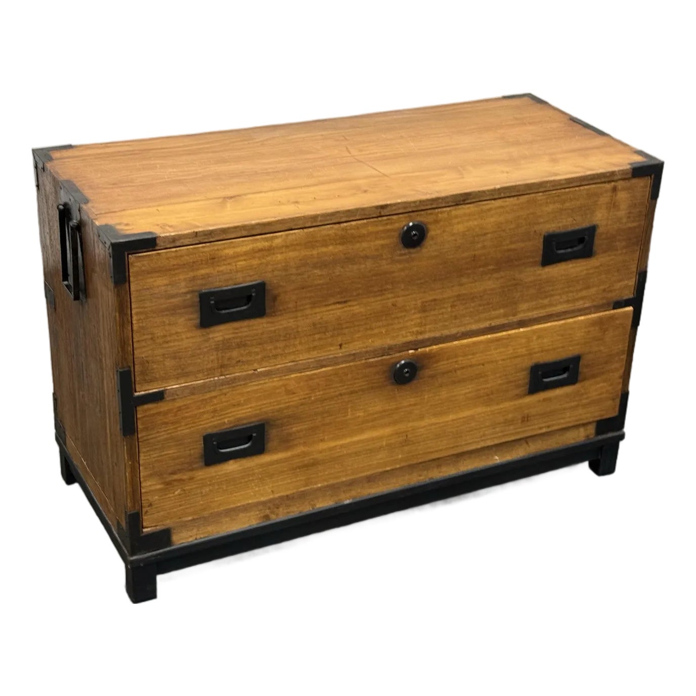 VIntage Japanese Kiru Wood Tansu | Chairish