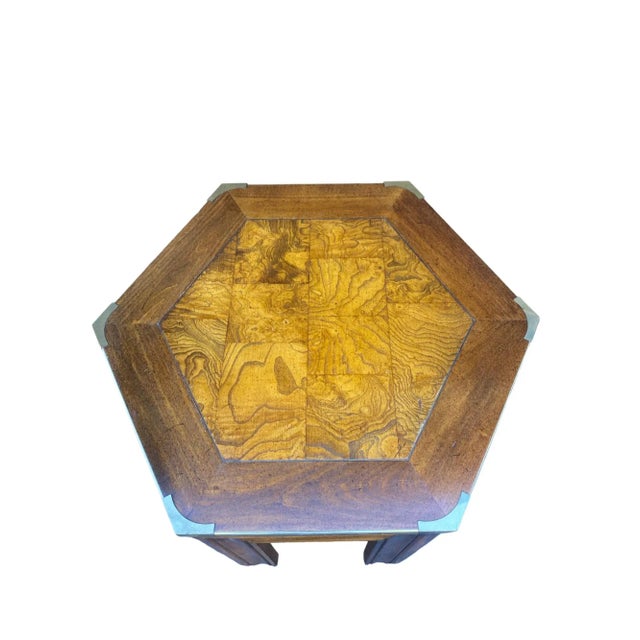 Hexagonal End Table | Chairish