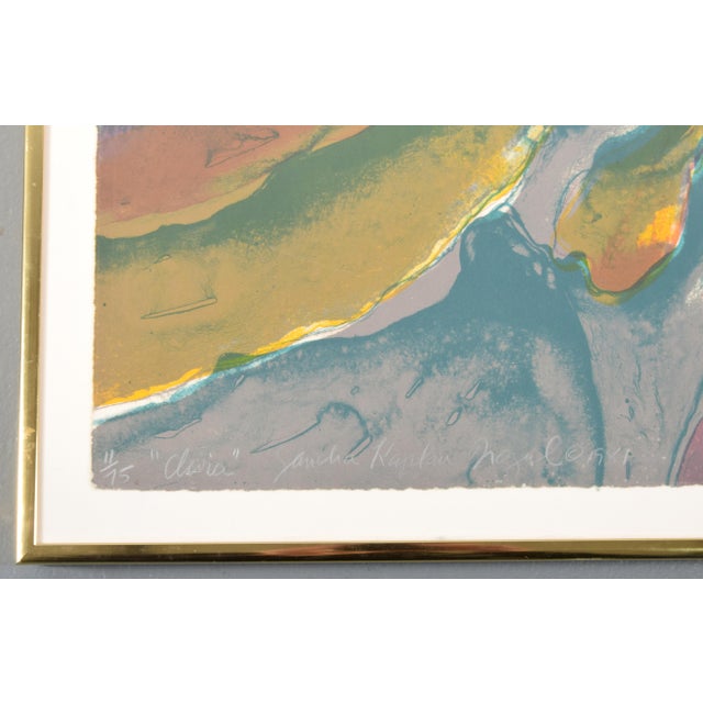 1980s Large Original Signed Floral "Clivia" Watercolor Print by Sandra ...