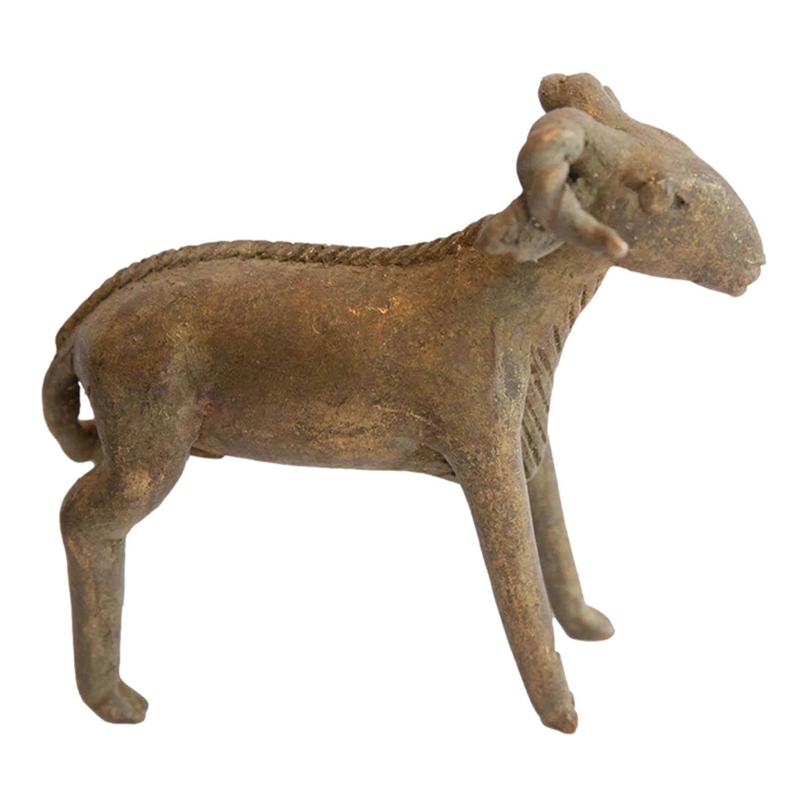 Vintage African Ram Sculpture | Chairish