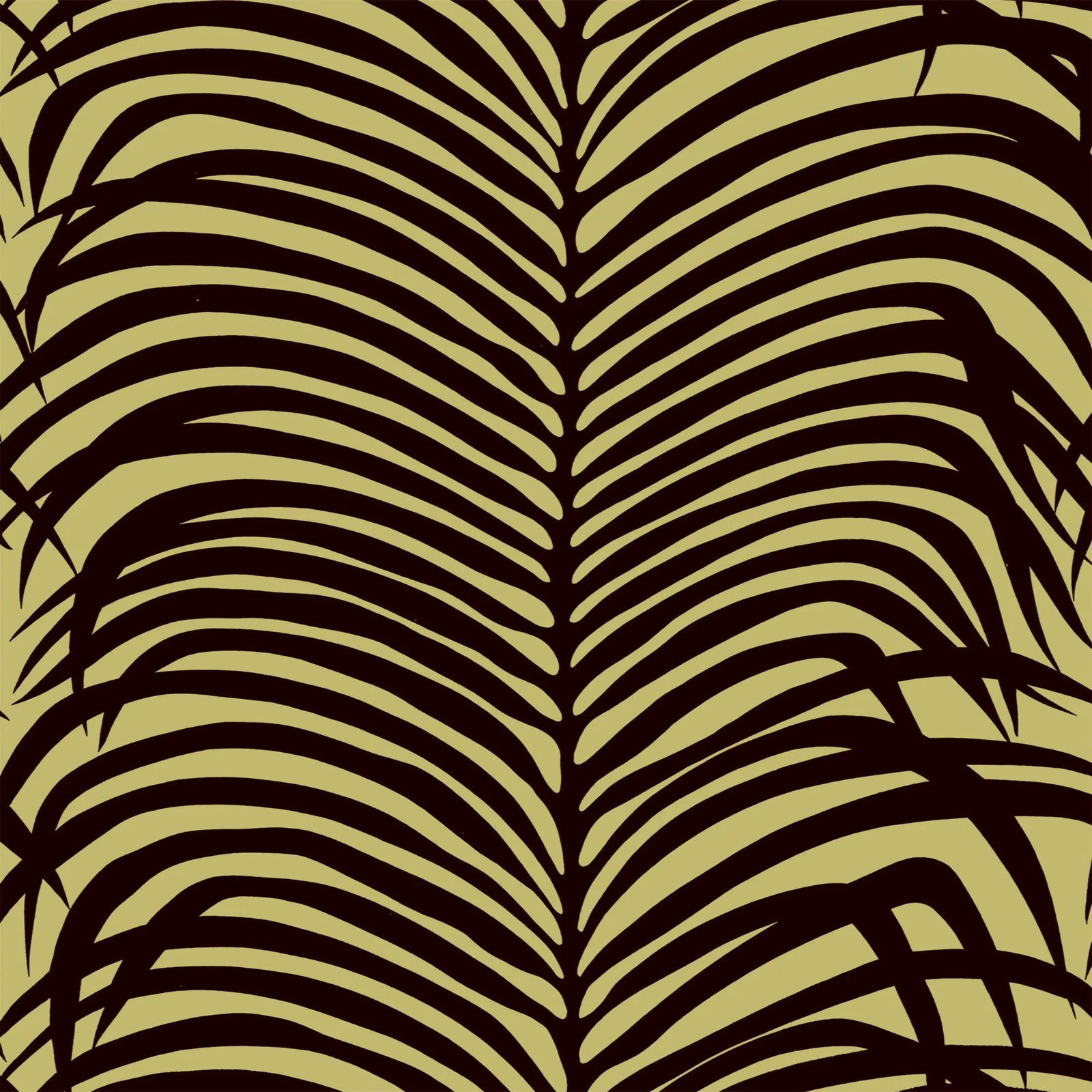 Schumacher Zebra Palm Wallpaper in Java | Chairish