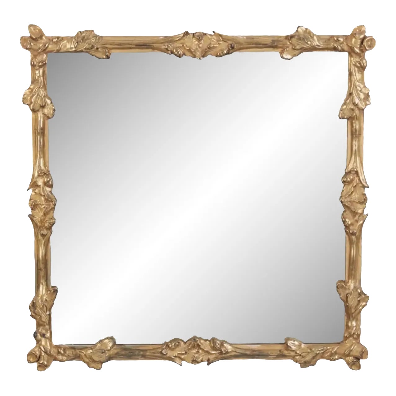 1990s Giltwood Twig Mirror by Jerry Solomon | Chairish