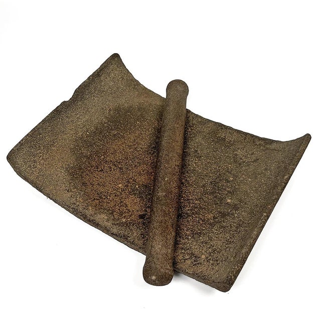 1750 Metate y Mano - Set of 2 | Chairish