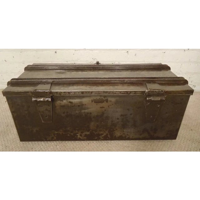 Heavy Duty Metal Trunk | Chairish