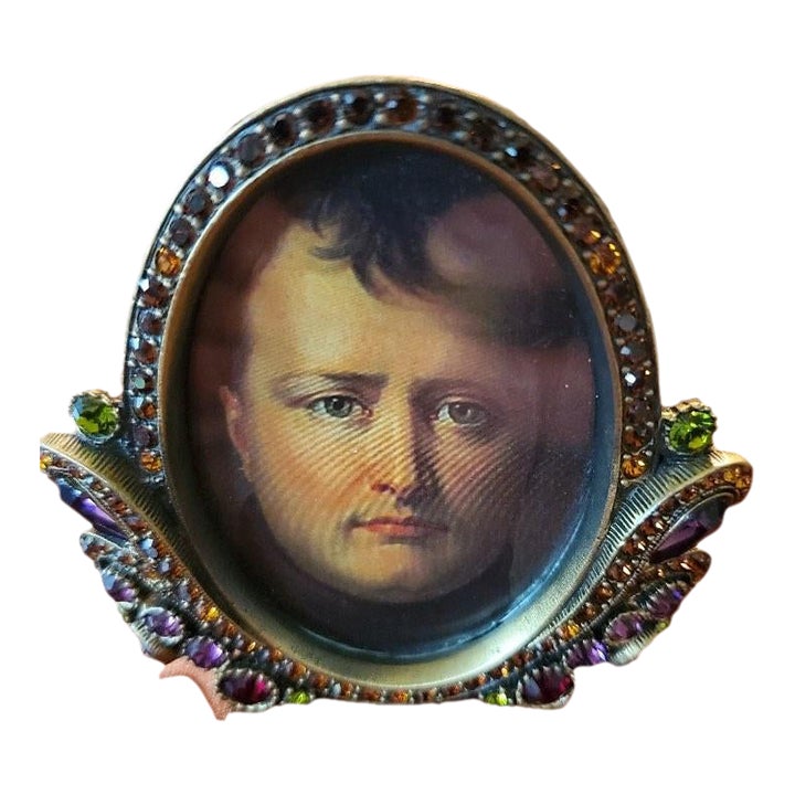 Jay Strongwater Oval Jeweled Frame | Chairish