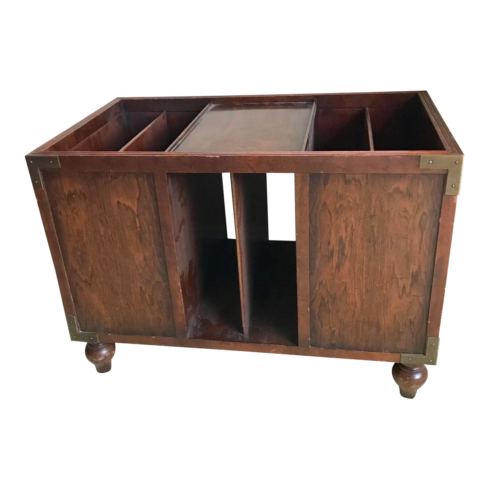 Campaign Magazine/ Record Rack and Table | Chairish