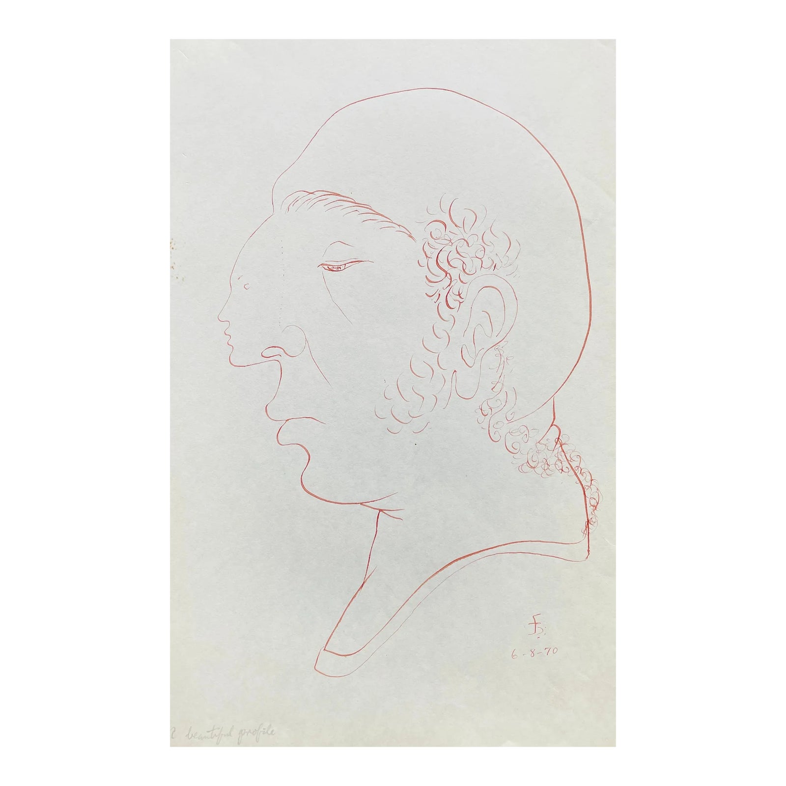 1970 James Bone Beautiful Profile | Chairish