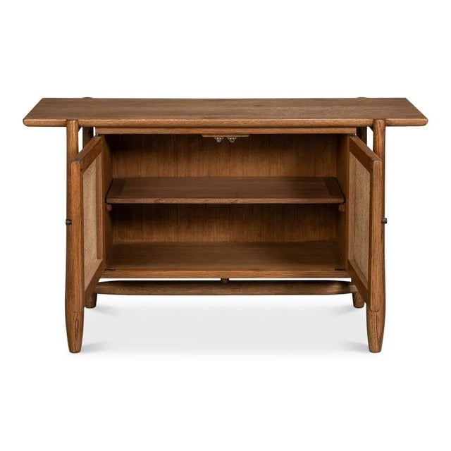 Small Oak Mid Century Modern Credenza | Chairish