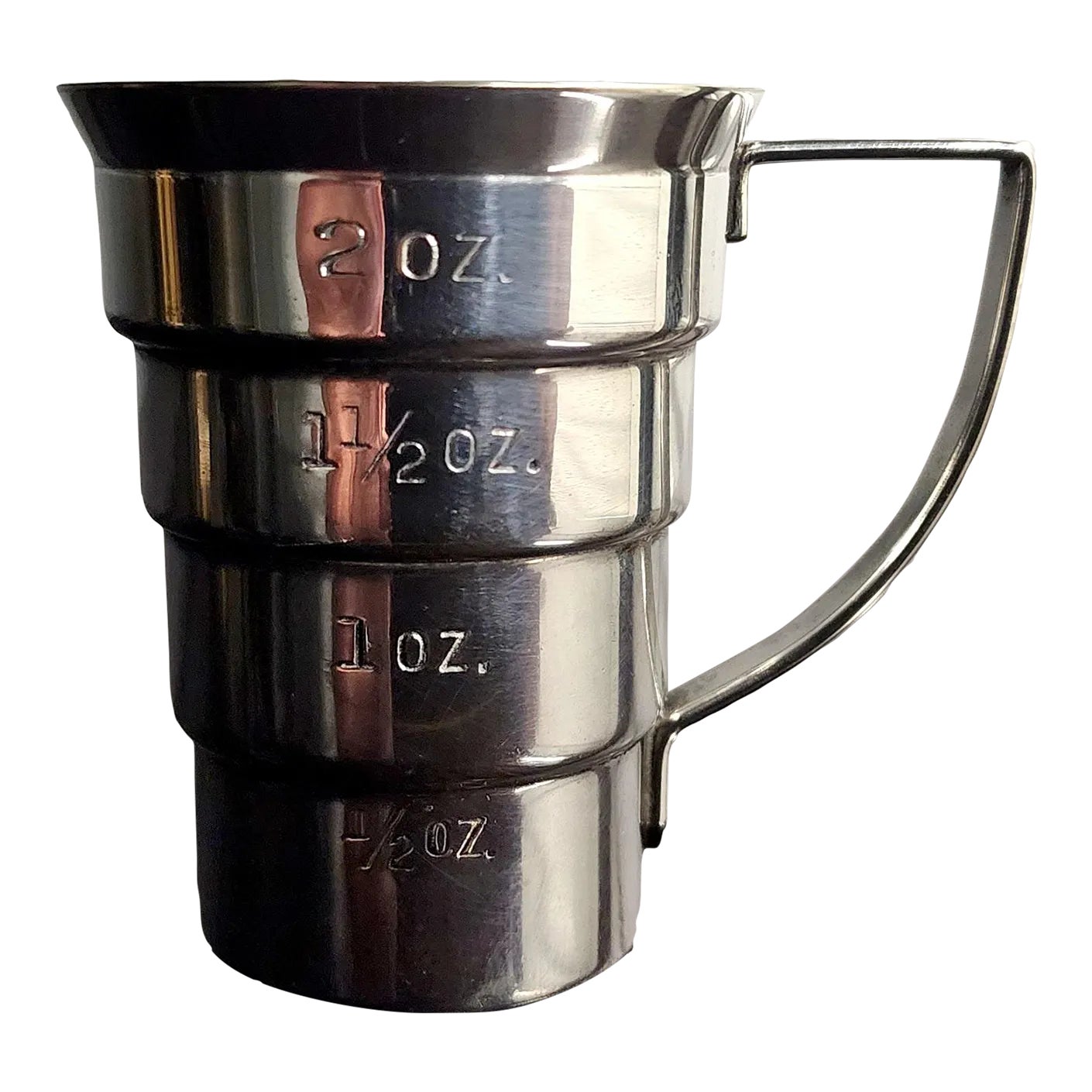 Napier Art Deco Style Vintage Polished Silver Plate Stepped Jigger With ...