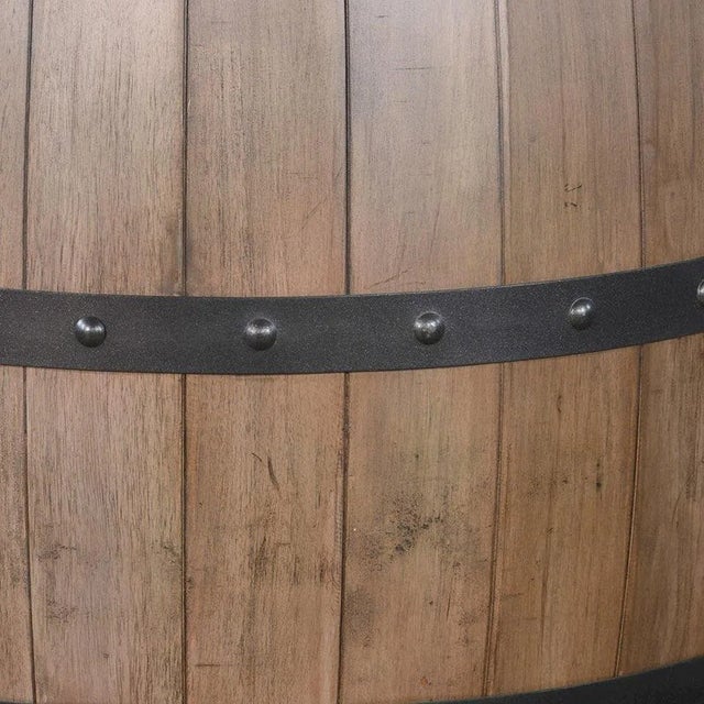 Round Pub Table With Wine Barrel Base | Chairish