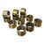 Set of 12 Late 20th Century Unlacquered Brass Napkin Rings | Chairish