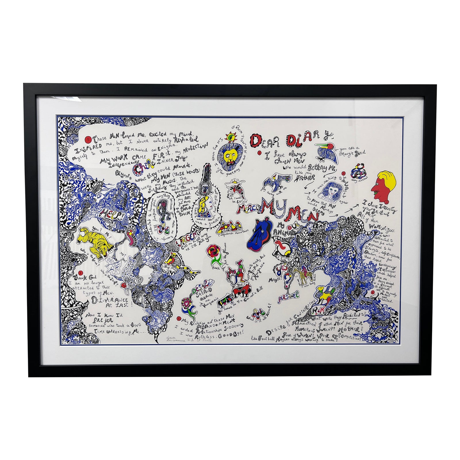 Niki De Saint Phalle Custom Framed " California Diary" Serigraph Signed ...