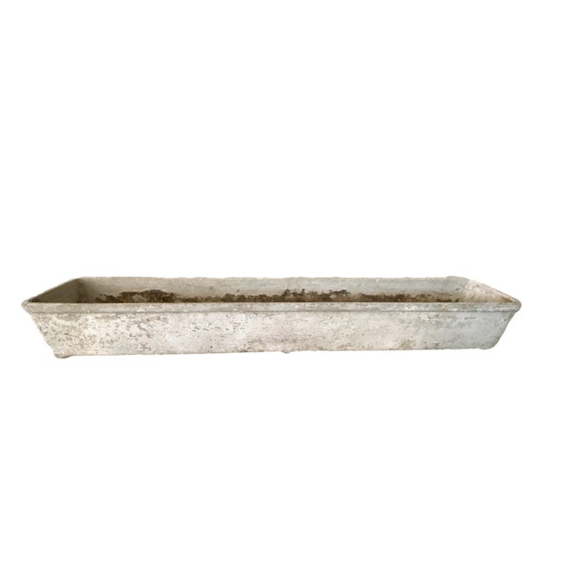 1960s Belgian Cast Cement Planter Extra Long | Chairish