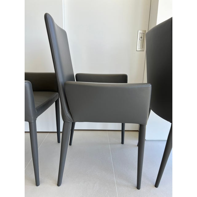 Frag Bella Grey Arm Chairs- Set of 6 | Chairish