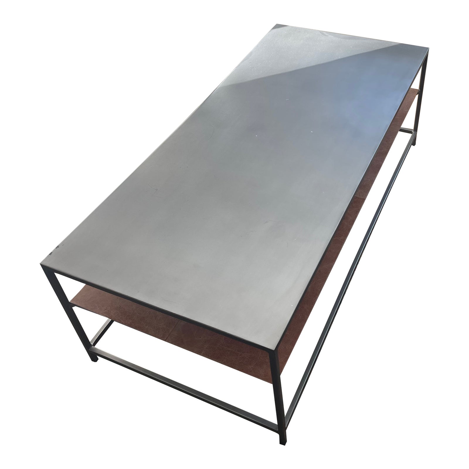 Mid-Century Modern Steel Coffee Table - Cb2 | Chairish