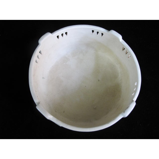 Weller Creamware Reticulated Ethel Pottery Bowl | Chairish