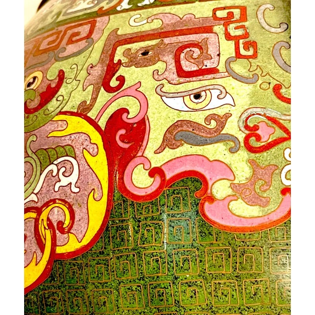 20th Century Chinese Archaic Style Cloisonné Censor | Chairish