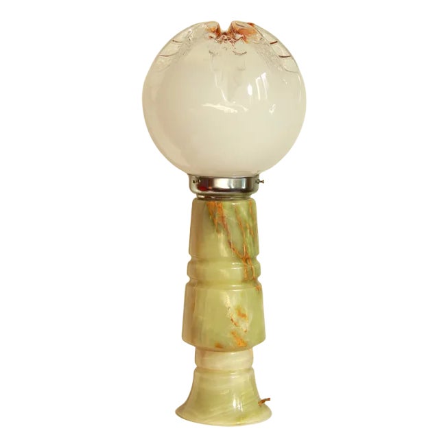 Onyx and Murano Glass Onice Table Lamp from Mazzega, Italy, 1970s ...
