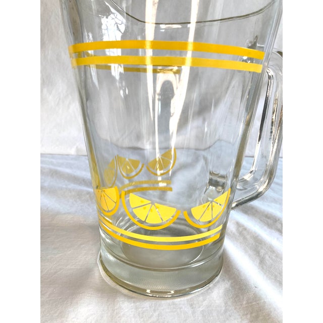 Vintage Crisa Libbey Lemon Pattern Glass Pitcher | Chairish