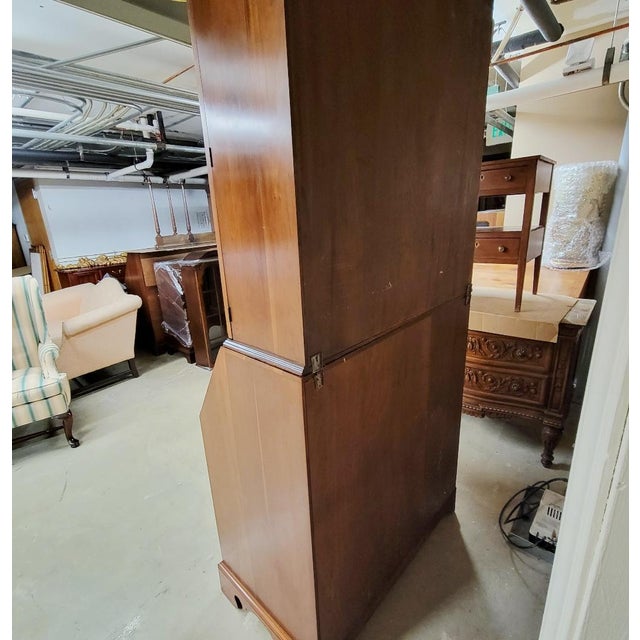 Vintage Statton Cherry Wood Chippendale American Colonial Secretary ...