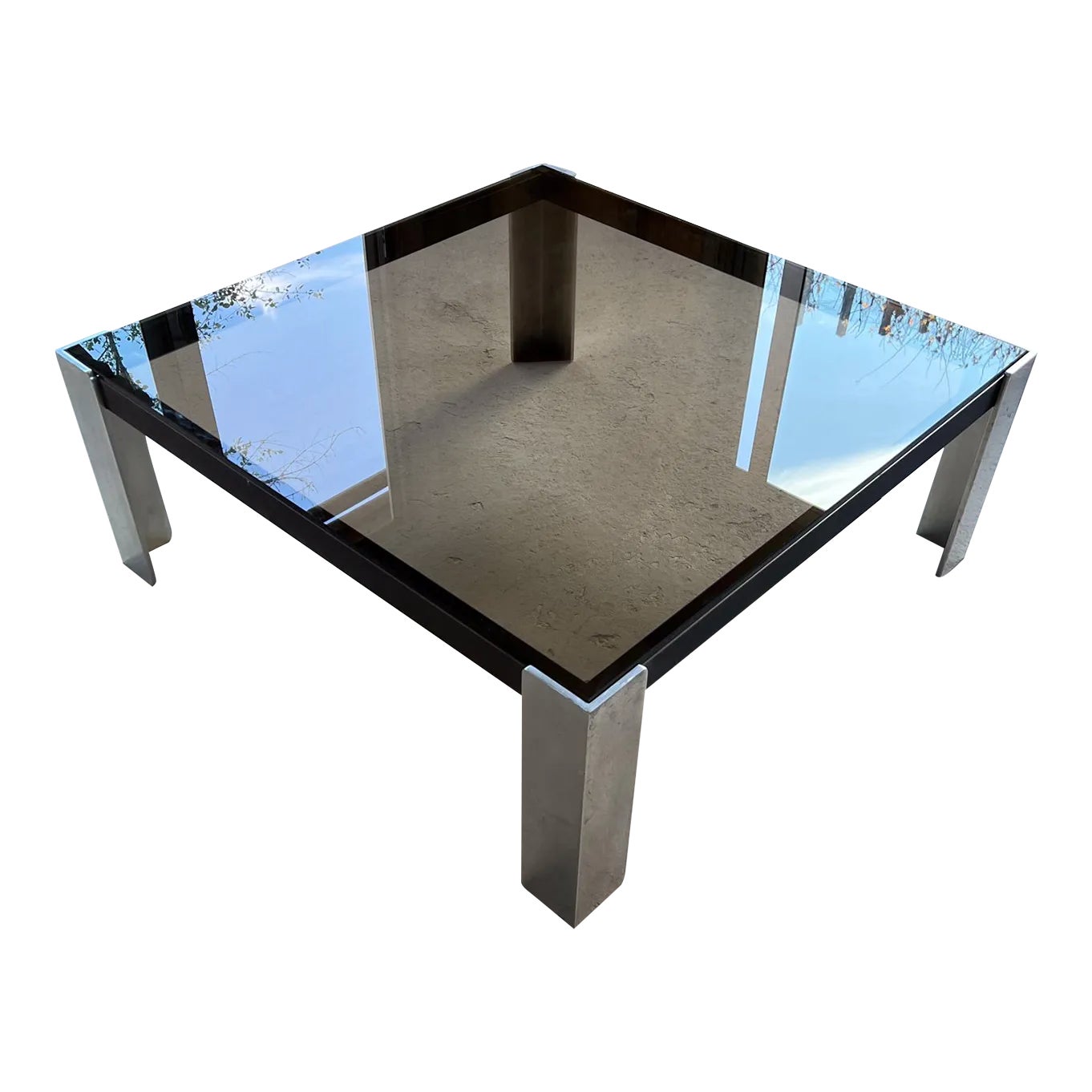 2000s Contemporary Coffee Table After Milo Baughman | Chairish