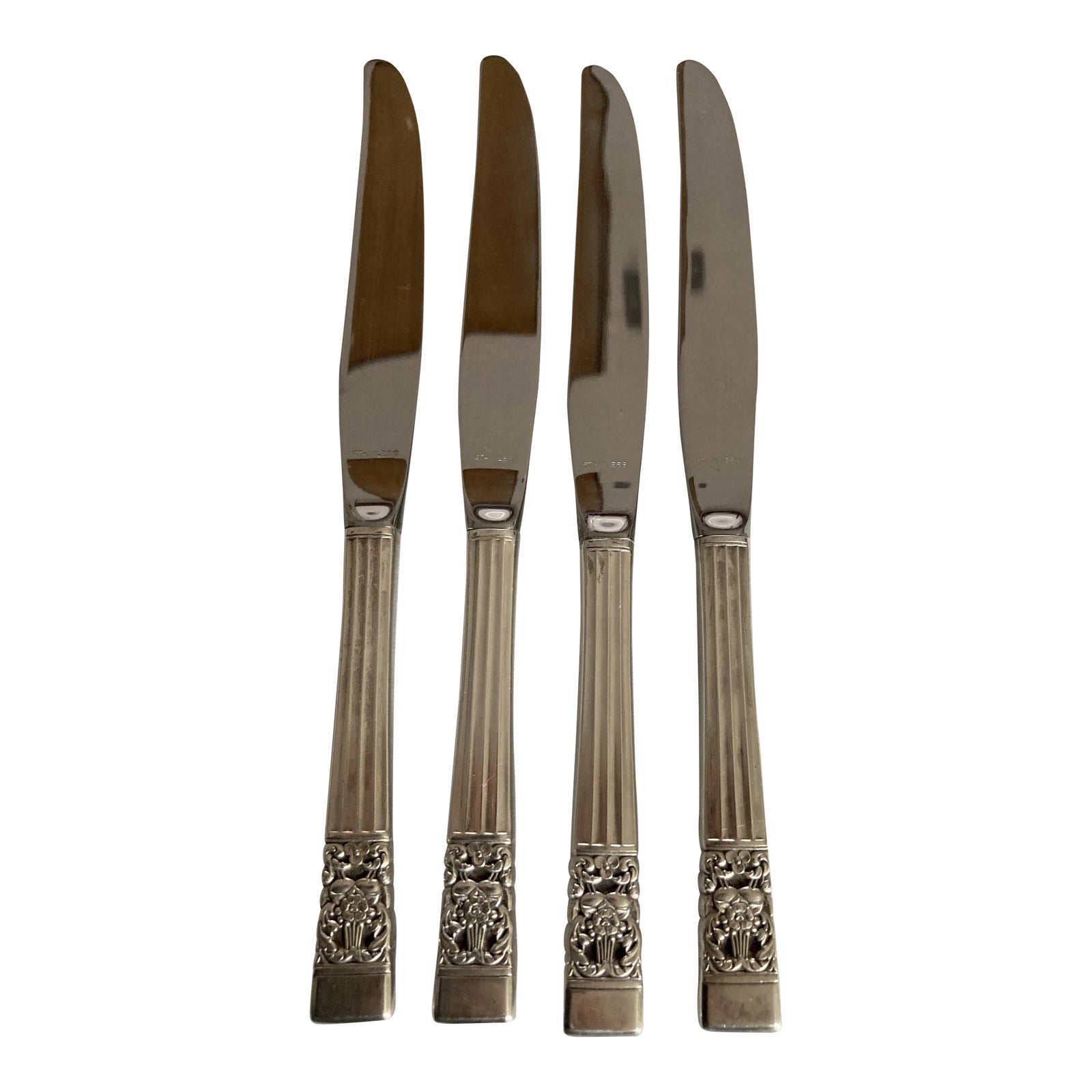 Vintage Community Plate Silver Plated "Coronation"Pattern Knives S/4 ...