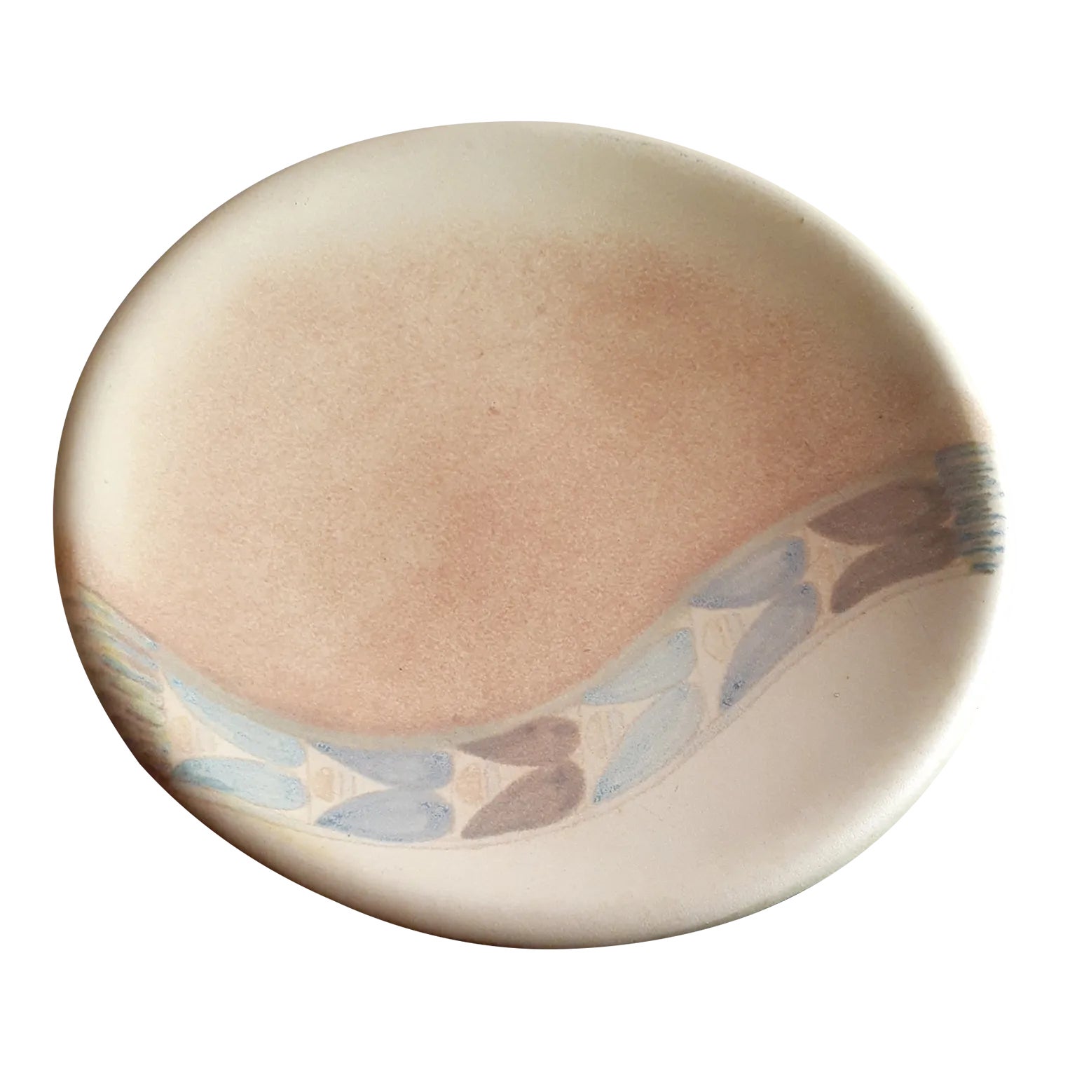 Signed June Lord Australia Glazed Ceramic Plate | Chairish