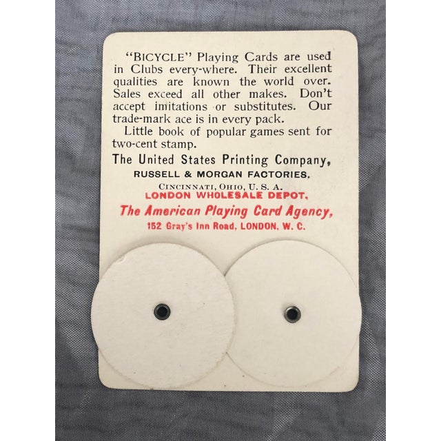 Antique Russell & Morgan Playing Card Advertisement | Chairish