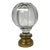 Turn of the Century French Crystal Brass Newel Post Finial | Chairish