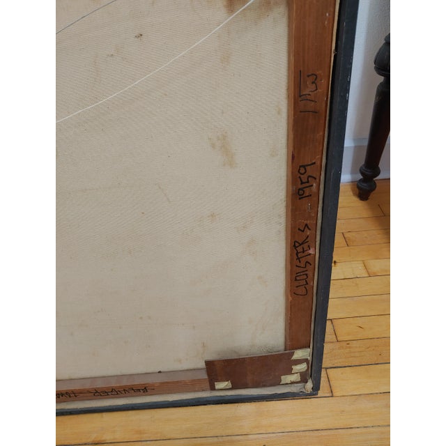 1959 Signed Abstract Expressionist Oil Painting on Canvas, Framed ...