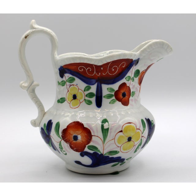 Circa 1840 Gaudy Welsh Pearlware Jug | Chairish